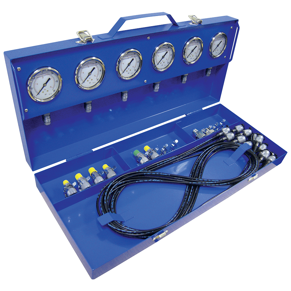 4 or 6 Fixed Gauge, Metal Box, Pressure Test Kit - Pirtek